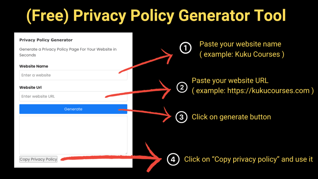 Free Privacy Policy Generator Tool: Privacy Policy For Website