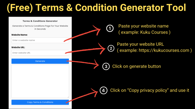 Free Terms and Conditions Generator: Generate T&C For Website!